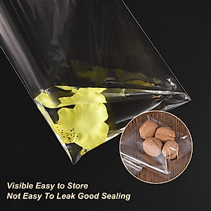 uxcell 100Pcs Clear Cello Bags, 4-5/16" x 9-3/4" Plastic Self Sealing OPP Cello Treat Bags Cello Poly Bags for Packing Cookies Candy Jewelry Gifts, Clear