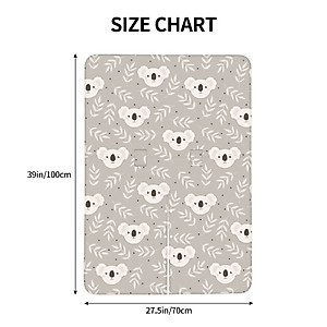 Rutiea Seamless Pattern with Cute Koala Car Seat Cover for Babies, Peekaboo Opening Minky Carseat Canopy Stroller Cover for Newborn, Mom Nursing Breastfeeding Covers, Blanket for Infant Toddler