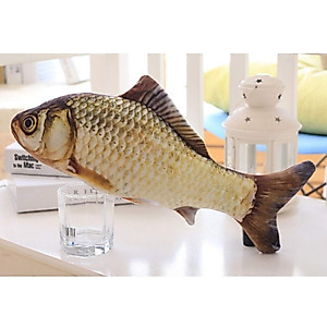 Toyvian Plush Fish Soft Fish Toy for Cat, Mini Fish Pillow Cat Stuffed Fish Carp Plush Pillow 3D Soft Fish, Mini Realistic Fish Pillow Simulation Fish Plush Toy Pet Toy
