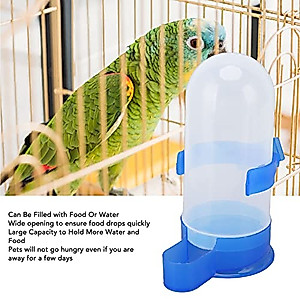 Pssopp Automatic Bird Feeder Bird Water Dispenser Clear Bird Food Seed Dispenser Container Hanging Cage Feeder Dispenser