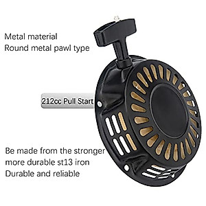 IVONNEY 212CC Pull Start for Harbor Freight-Predator 212cc 6.5HP 7HP OHV Engine Go Kart Generator Lawnmower Pit Bike - GX160 Recoil Starter for Honda Pull Start Assembly