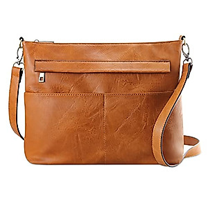 KITATU Crossbody Purse Hobo Handbags for Women Designer Vegan Leather Shoulder Zipper Bag with 2 Adjustable Straps