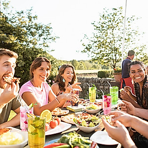 16oz Ribbed Drinking Glasses Set of 4, Clear Reusable Ribbed Glassware, Iced Coffee Cup, Cocktail Can Beer Glasses Cups with Straws, Vintage Wine Tea Water Glass Tumbler, Cute House Warming Gifts