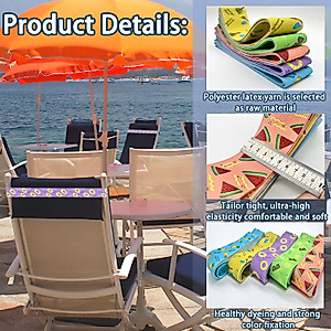5Pcs Beach Chair Towel Bands Elastic Windproof Summer Beach Accessory for Cruise Chairs and Loungers Essential Cruise and Beach Accessory (1Pack)