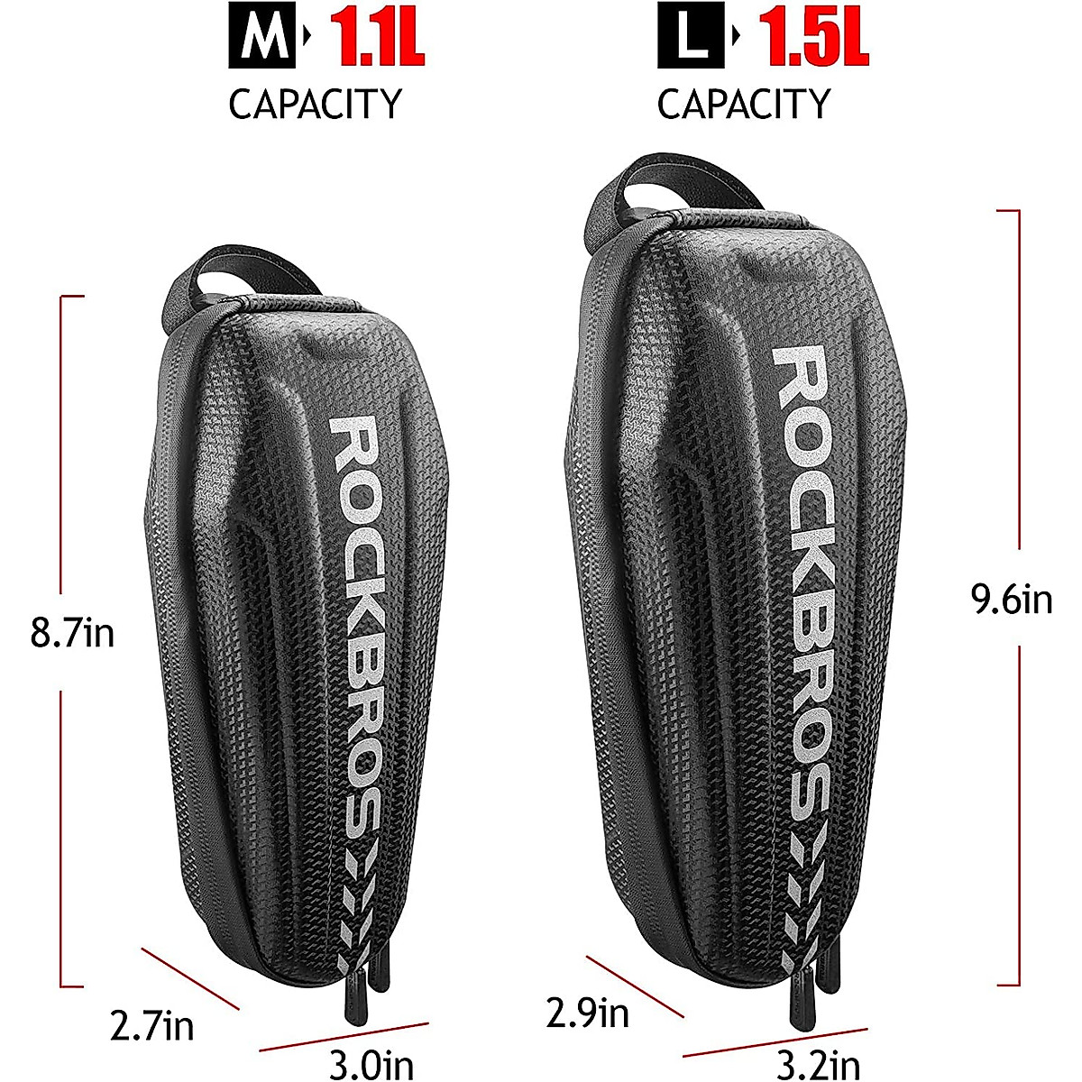 ROCKBROS Top Tube Bike Bag Bike Front Frame Bag EVA Bicycle Bag Bike Accessories Pouch Storage Pack Water Resistant Bike Phone Bag Below 6.2"/6.5" for Mountain Road Bike