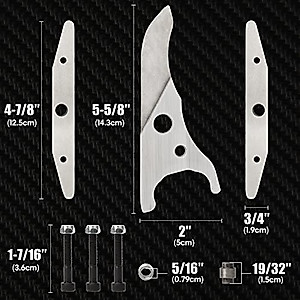 SHALL Electric Fiber Cement Siding Shear, 4.8-Amp Hardie Board Cutter & 5/16” (8 mm) Fiber Cement Siding Shear Blades Replacement Set