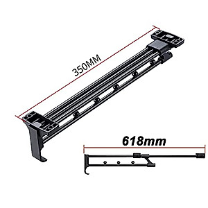 Extendable Clothes Rail - Sliding Wardrobe Closet Rod, Wardrobe Clothes Rails, Sliding Telescopic Rod For Wardrobe Wardrobe Laundry Room, Space Saving Hangers Organizer ( Size : 350MM/14INCH )