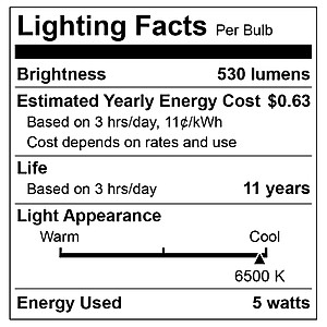 4 Pack T5 12 Inch LED F8T5DL LED Replacement F8T5 LED 5 Watts 530 Lumens Daylight White 6500K 120V F8 T5 Pack of 4 Bulbs