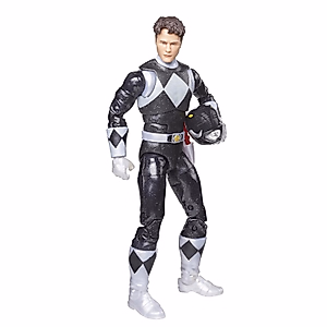 Power Rangers Lightning Collection 6-Inch Mighty Morphin Metallic Black Ranger Collectible Action Figure Toy with Accessories F2352