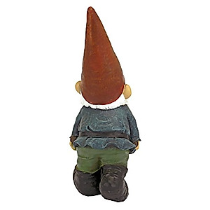 Design Toscano QM2433000 Wheelbarrow Willie Garden Gnome Statue Bird Feeder, 12 inch, Multicolored