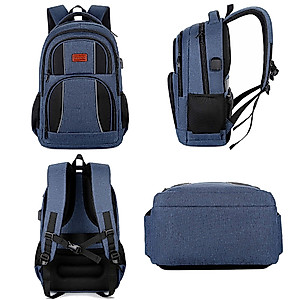 Travel Business Laptop Backpack for Women Men, Anti Theft Waterproof Slim Carry on Backpack With 15.6 Inch Laptop Compartment, College School Backpack Computer Bag Bookbag Gifts 15.6 inch (Grey)