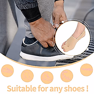 FSHERO Bunion Corrector for Women,Toe Straightener Pain Relief Socks,Bunion Splint,Non-Surgical Hallux Valgus Corrector for Day and Night(Large,Skin)