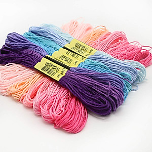 Friendship Bracelet String 50 Skeins Rainbow Color Embroidery Floss Cross Stitch Embroidery Thread Cotton Friendship Bracelet Thread Floss Bracelet Yarn, Craft Floss