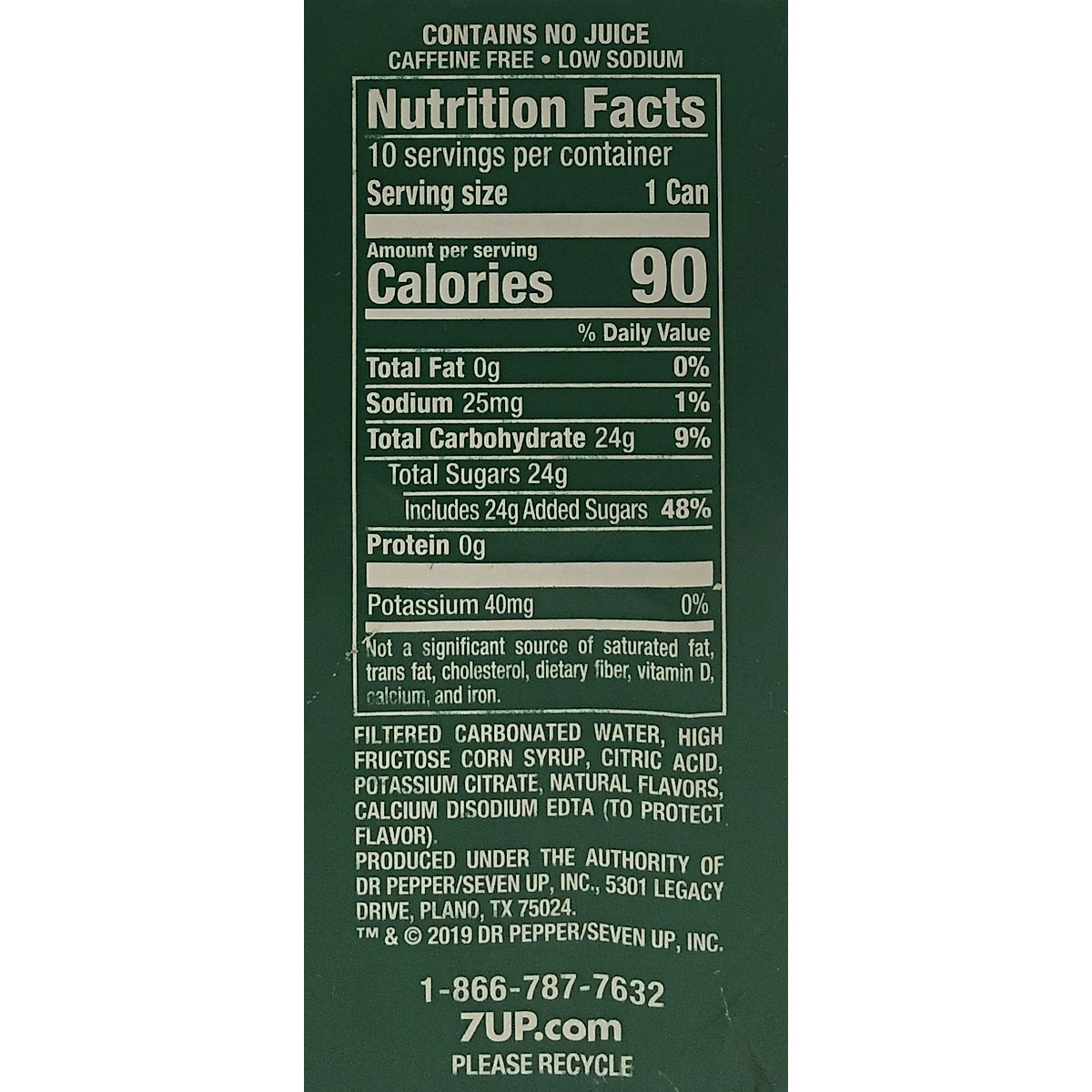 10 Mini Cans 7up Lemon Lime Soda 7.5 oz