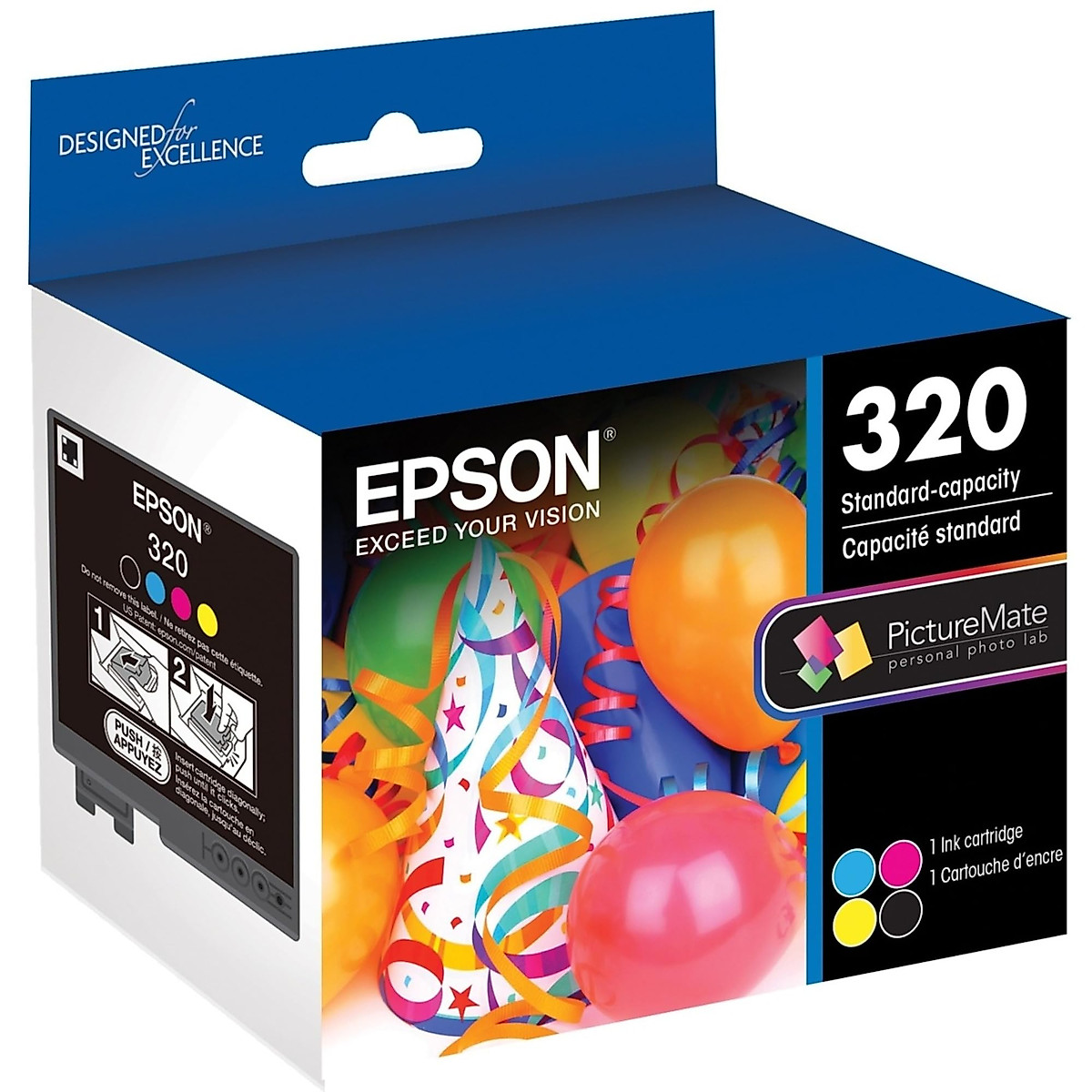 EPSON T320 Standard Capacity Magenta (T320) for select Epson PictureMate Printers, Cyan