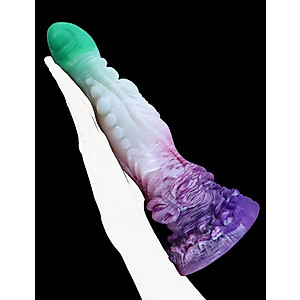 Realistic Thick Dragon Dildo with Knot, 10inch Long Monster Dildos Silicone Fantasy Dildo Anal Plug Toys for Women and Men Couples