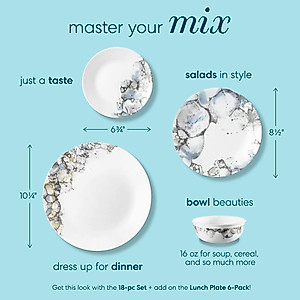 Corelle Chip Resistant Dinnerware Set, 6-Piece, Lumos