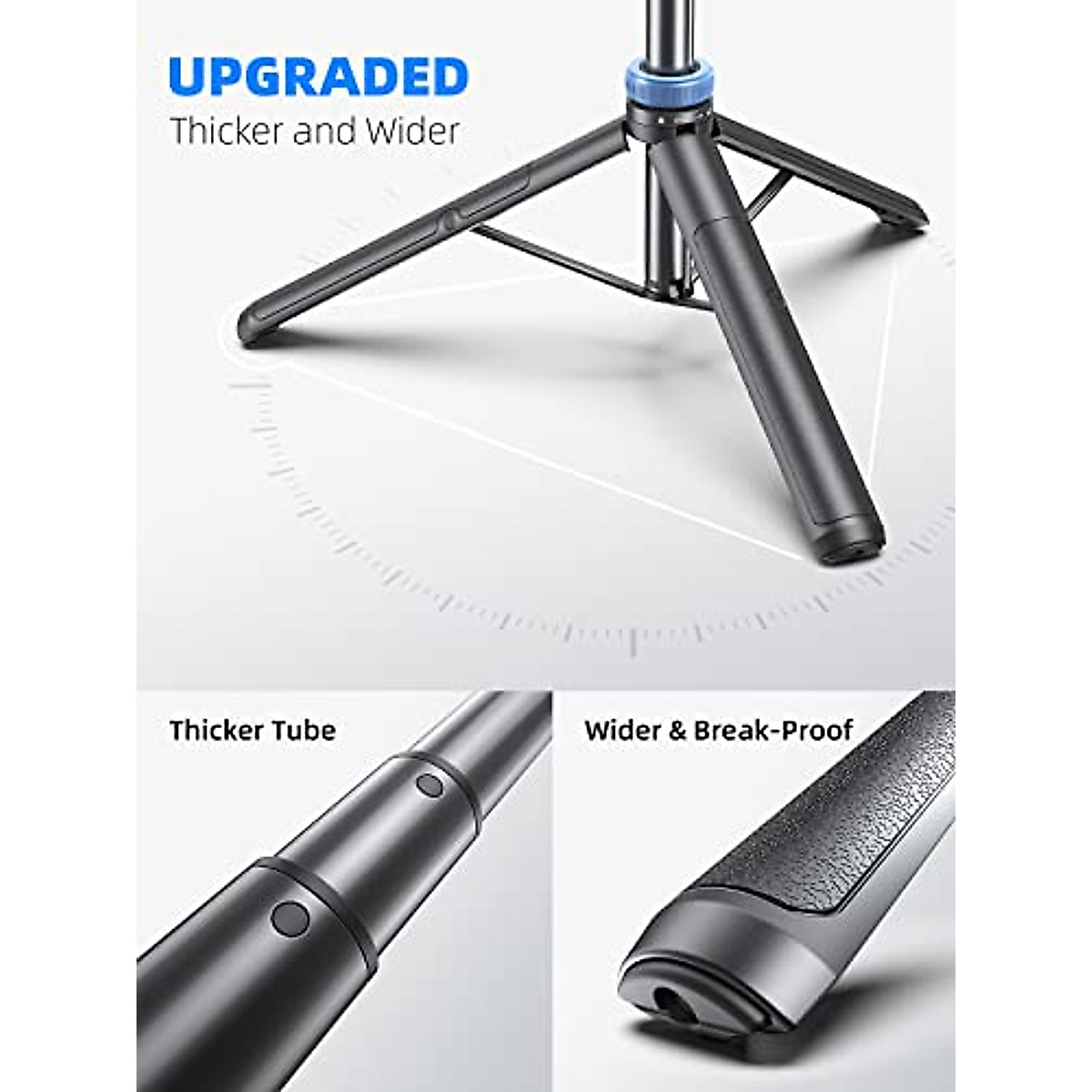 [Newest] 62" Selfie Stick Tripod with Remote - Kaiess Tripod for iPhone, High Strength Legs & Extendable Tube Tripod Stand, Fit for iPhone 14 Pro Max/14 Pro/13 Pro Max/Samsung S22/Camera/GoPro