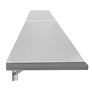 YUMIONB Folding Serving Food Shelf, 96'' L X 12'' W Tainless Steel Folding Serving Food Shelf Wall-Mounted Food Shelf Commercial Folding Serving Food Shelf Folding Shelf for Kitchens, Food Carts