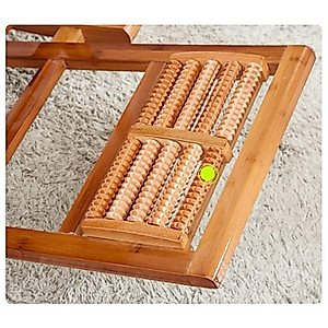 Lounge Chair, Zero Chair,Lounge Chairs,Wooden Folding Rocking Chair Balcony Bamboo Adjustable Back Chair with Headrest and Foot Massage Outdoor Sun Loungers Camping Chair