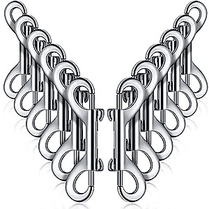 12 Pieces Double Ended Bolt Snaps Hook Zinc Alloy Double Trigger Clips Home Pet Accessory for Linking Dog Leash Collar Leash Key Chain Horse Tack Pet Sling Feed Buckets