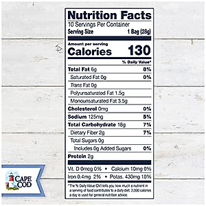 Cape Cod Potato Chips Original Less Fat, 1 Oz, 10 Ct