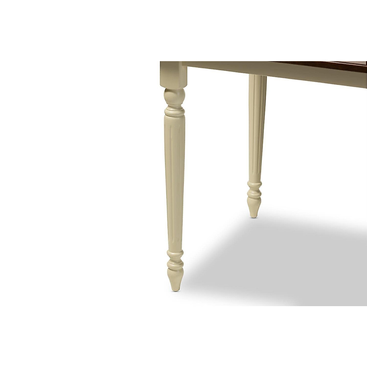 Baxton Studio Napoleon 46 3/4" Wide Cherry and Buttermilk Dining Table