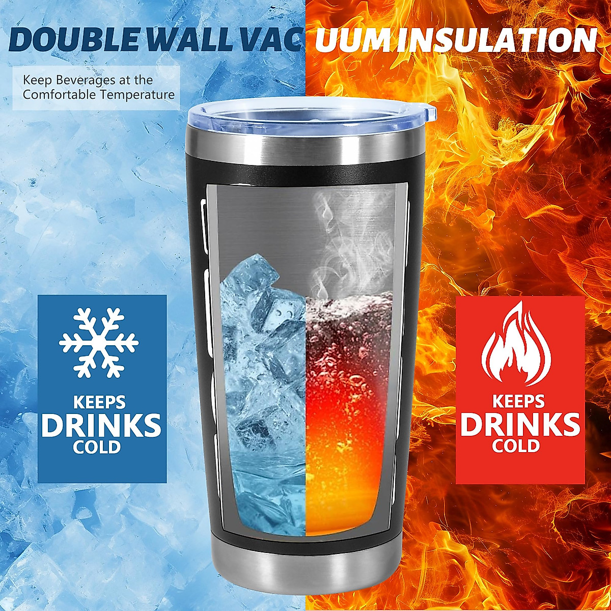 Icesip 20oz Gamer Tumbler - Stainless Steel Gaming Mug with Straw & Brush - Cool Game Controller Design - Birthday Gift for Men, Boys, Gamers