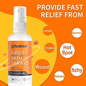 PUAINTA Hot Spot Spray for Dogs, Pipot Skin Spray for Dogs, Itch Relief and Hot Spot Treatment for Dogs, Supports Skin Infections and Irritations, 3.38oz