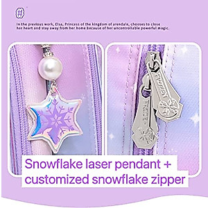 HONTUBS Schoolbags, primary school students, girls, kindergarten girls, kids backpacks (3D Purple 16 inchs)