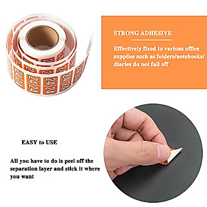 500 Pcs 2024 Year Stickers Year Labels File Folder Rectangle Colored Coding Year Stickers Self Adhesive Year Labels Tab File Folders Office Supplies, 1 Roll (Orange,0.75 x 1.52 Inch)