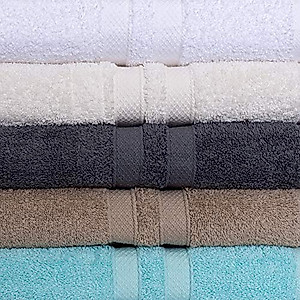GREEN LIFESTYLE Luxury 8-Piece Towel Set Includes 2 Extra Large Bath Towels, 2 Hand Towels, and 4 Washcloths Ringspun Cotton is Extra Absorbent and Super Soft ( Teal )