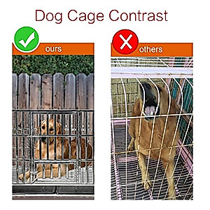 Confote 48" Heavy Duty Stainless Steel Dog Cage Kennel Crate and Playpen for Training Large Dog Indoor Outdoor with Double Doors & Locks Design Included Lockable Wheels Removable Tray No Screw