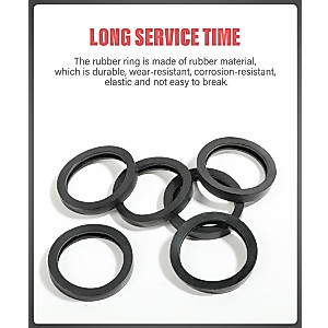 Zlirfy 10Pcs/6Pcs Gas Can Spout Gasket Seals,Gas Can Spout Gaskets Rubber Ring Can Gaskets,Universal Rubber Replacement Gasoline/Fuel Jug Washer Seals(6)