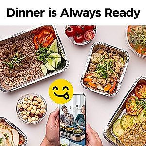 Sunvivi Triple Slow Cookers, 3x1.5 Qt Food Warmer Adjustable-Temp Server, Buffet Server for Parties, Mini Crock Dips Pot, Entertaining ＆ Holiday, Dishwasher Safe Glass Lid & Ceramic Pot, Stainless Copper with Lid Rests, 2 Year-Guarantee