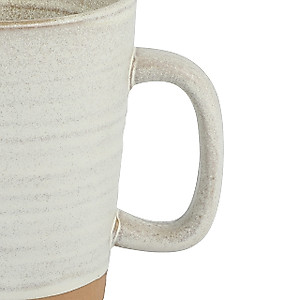 Gibson Elite 4 Pack Dreamweaver Terracotta Reactive 17 OZ Mug Set - Sand Cream