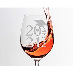 Graduation Stem ONE Wine Glass 2021 Mastered It College High School Grad Student Custom Gift Him Her Keepsake Party Favors Graduates Best Friend