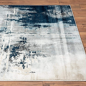 LUXE WEAVERS Olimpia Collection 6623 Ivory 8x10 Modern Abstract Area Rug