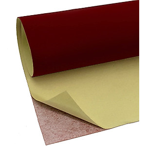 Self Adhesive Velvet Fabric StickyFelt Sheets ，Jewelry， Drawer Liners Craft Fabric Peel and Stick Paper 17.78 x 199.78 cm(Red)