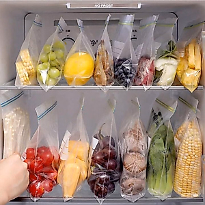 80 Pcs Gallon Storage Bags 10.5X11 IN Freezer Bags Double Zipper Reusable Sandwich Bags Zip Bag For Food Storage Fruit Nuts Cakes Cookies Snack Meal Prep Containers