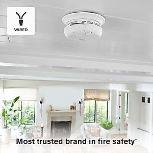 First Alert SMCO100V-AC, Interconnect Hardwire Combination Smoke & Carbon Monoxide Alarm with Battery Backup and Voice & Location Alerts, 1-Pack