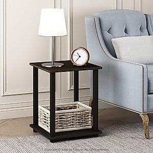 Furinno Just 3-Tier End Table and Simplistic Set of 2 End Table Bundle (2-Pack)