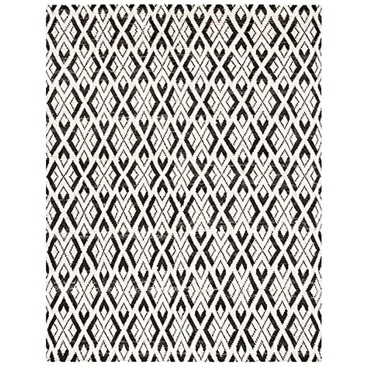 Safavieh Tibetan Collection 8' x 10' Ivory/Black TIB606A Hand-Knotted Modern Wool Area Rug