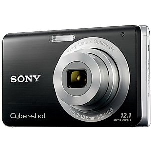 Sony Cybershot DSC-W190 12.1MP Digital Camera with 3x Super Steady Shot Stabilized Zoom and 2.7 inch LCD (Black)