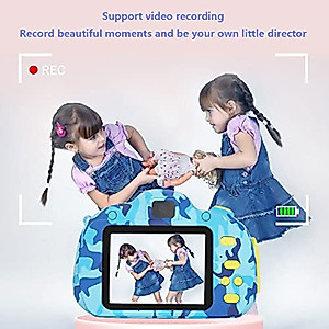LINXHE Kids Camera, Selfie Digital Cameras Gifts for Boys Girls, 1080P HD Video Camera with 32GB SD Card for Children (Color : Blue)