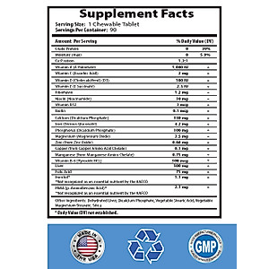 I LOVE MY PETS LLC Healthy Dog Treats Made in USA only - Ultra Vitamins - Dog Health - Mineral Support - Vitamin c for Dogs Pills - 180 Treats (2 Bottles)