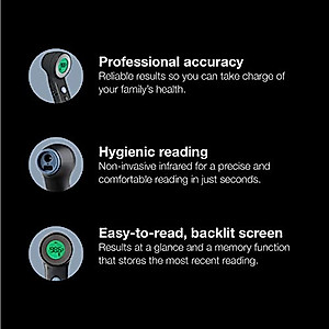Braun Sensian 7 Forehead 3-in-1 Non-Contact Thermometer, Age Precision Technology, Color-Coded Digital Display, Baby and Child Friendly, No.1 Brand Recommended by Pediatricians, FSA and HSA Eligible