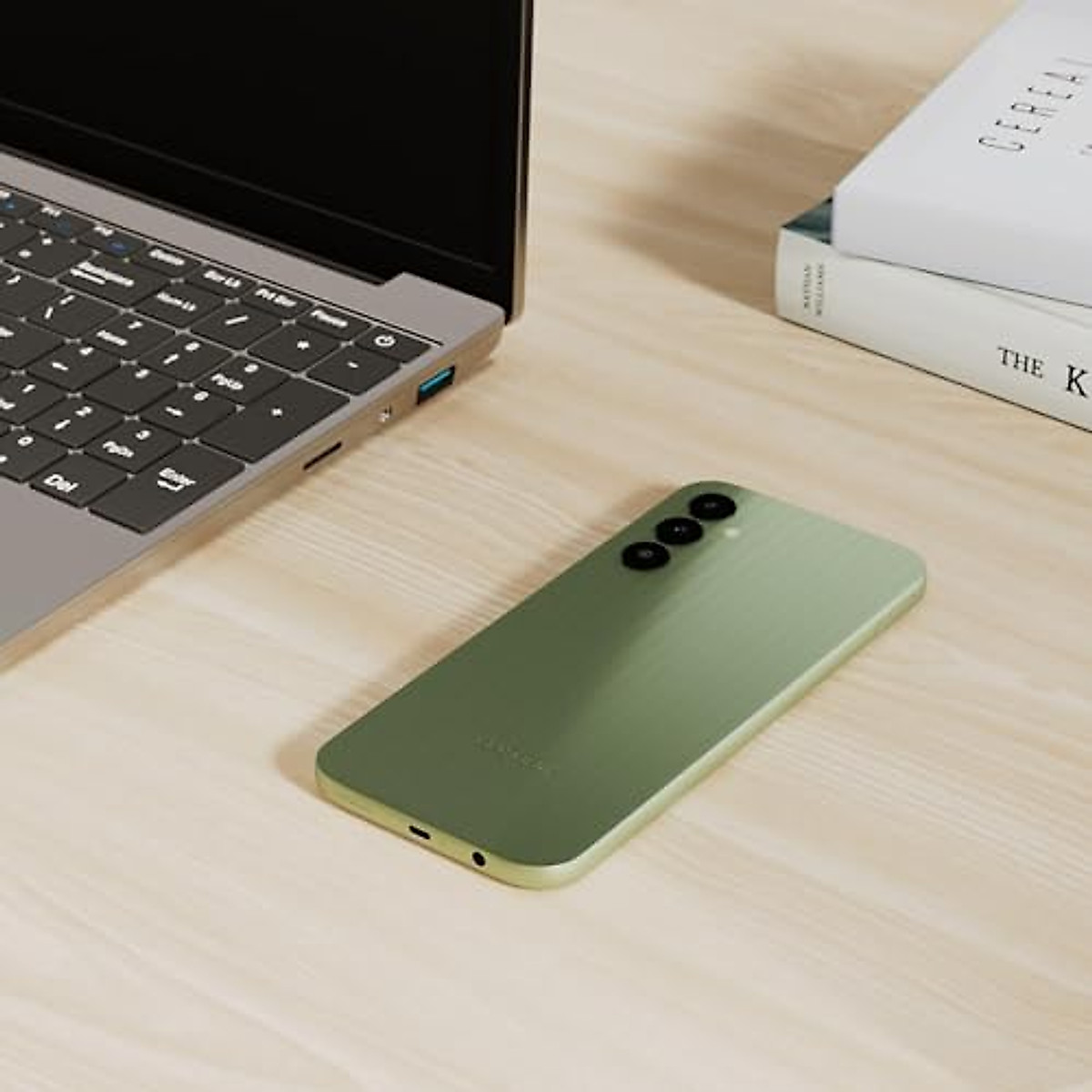 SAMSUNG Galaxy A14 (128GB, 4GB) 6.6'', Android 13, 5000mAh Battery, 50MP Triple Camera, Dual SIM 4G Volte GSM Unlocked International Model A145M/DS (w/ 256GB SD, Green) (Renewed)