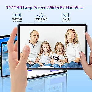 OSCAL Tablet 10.1 Inch 7GB RAM 64GB ROM 1TB, 2023 Latest PAD70 Android 12 Tablet with 13MP Dual Camera, WiFi, BT5.0, 1280x800 IPS HD Touch Screen,6580mAh GPS Tablets (Grey)