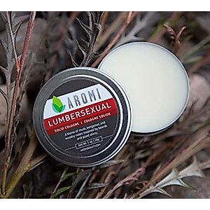 Aromi Lumbersexual Solid Cologne Cashmere Woods Fragrance; Men's Stocking Stuffer, Travel-friendly Cologne; Powdery, Musk, Bergamot, 1 oz